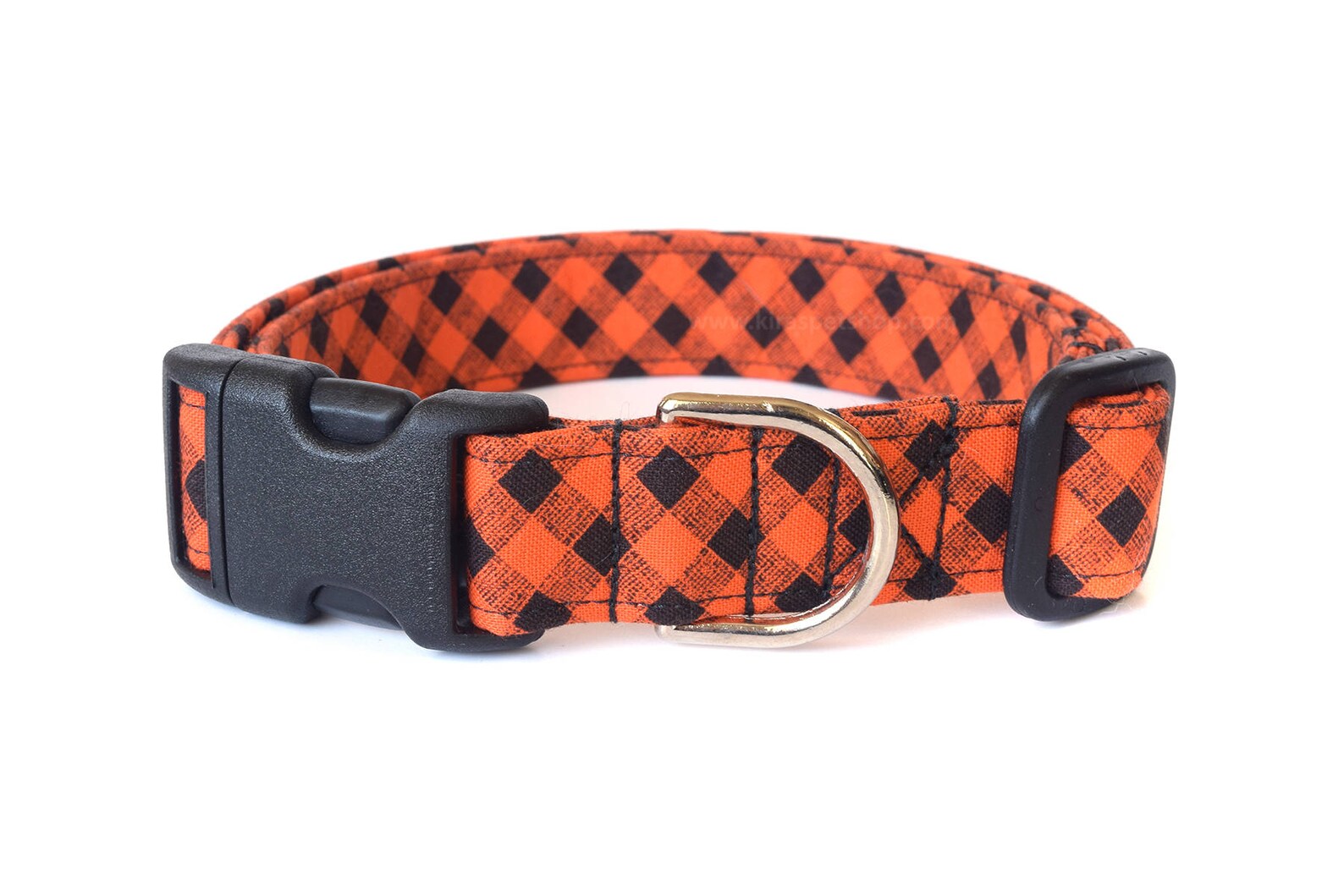 Orange Dog Collar Orange Plaid Dog Collar Halloween Dog | Etsy