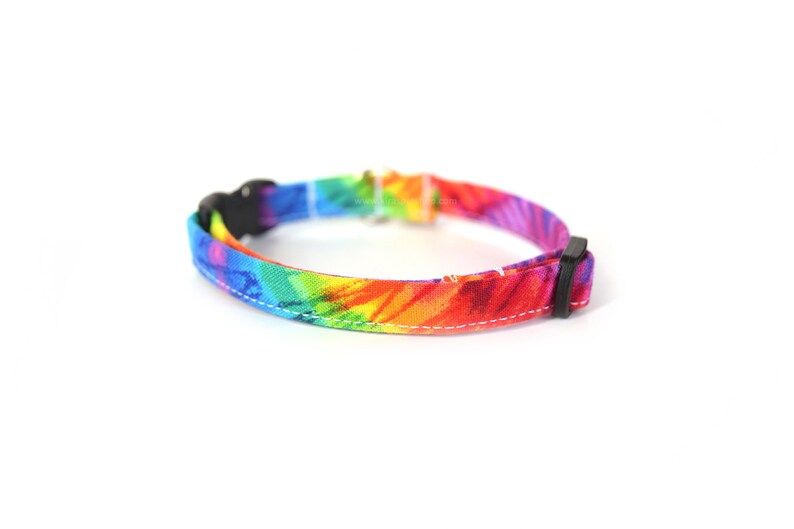Tie Dye Cat Collar Breakaway Cat Collar Rainbow Cat or - Etsy