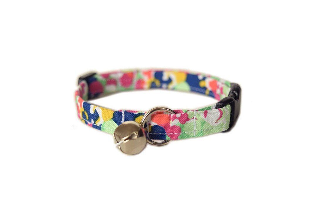 Colorful Cat Collar, Breakaway Cat Collar, Cute Girly Cat or Kitten ...