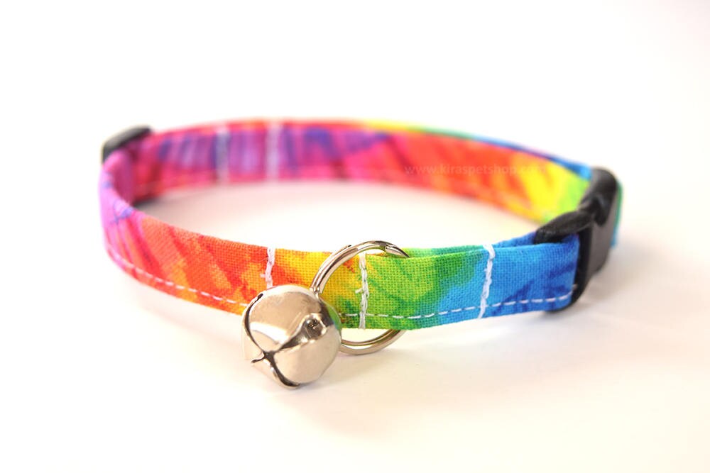 Tie Dye Cat Collar Breakaway Cat Collar Hippie Cat Collar