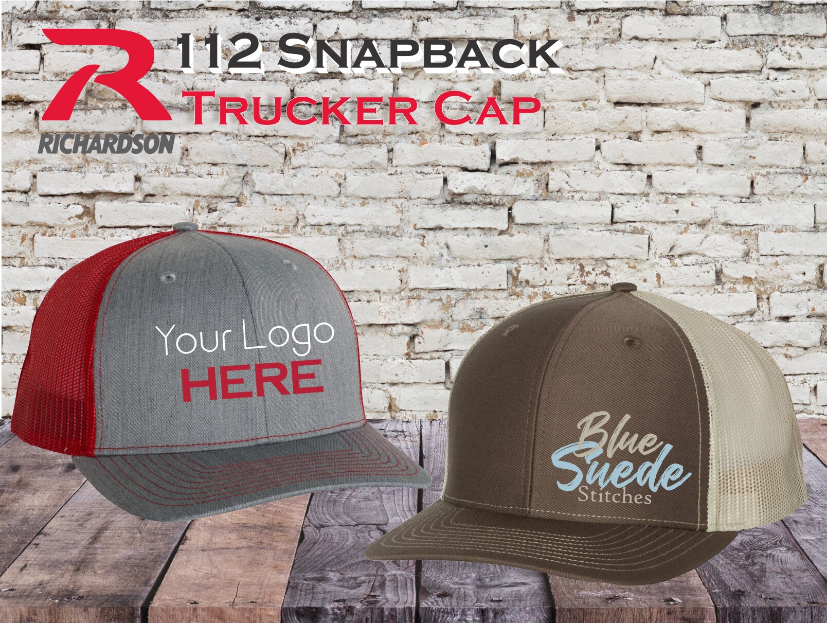 112 Richardson Trucker Snapback Customized Embroidered Hats | Etsy
