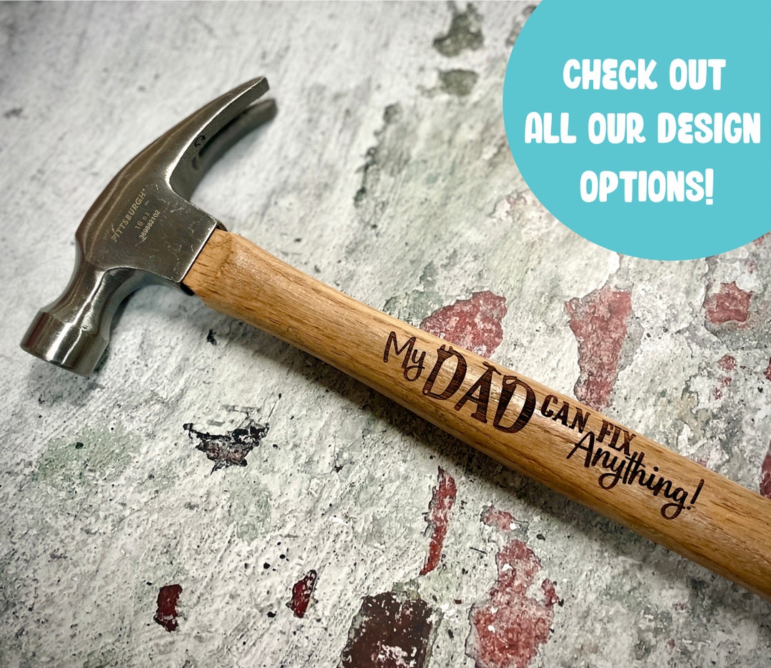 Personalized Laser Engraved Hammer, Father's Day Gift, Hammer Gift for ...