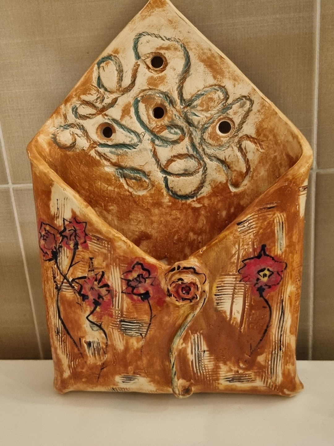 Ceramic Envelope Wall Decor - Etsy