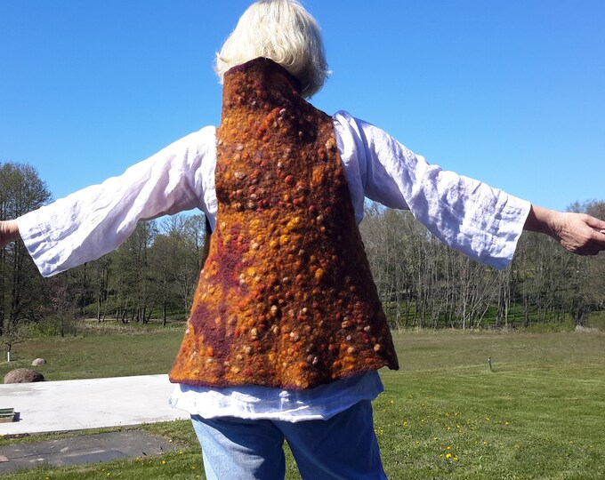Felted Vest Original Felted Wearable Art - Etsy