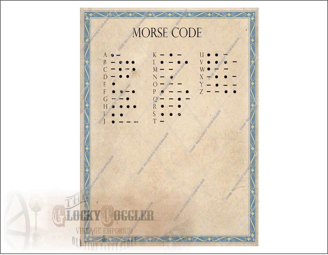 Morse Code Escape Room Printable Puzzle Template Jpg File | Etsy