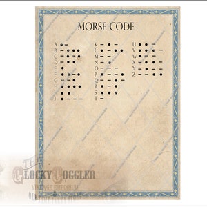 Morse Code Escape Room Printable Puzzle Template ~ Jpg File ~ ABC Dots ...