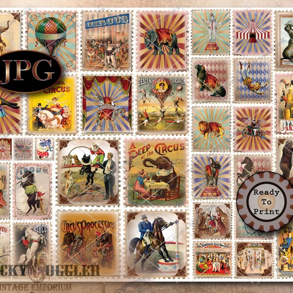 Circus Stamp - Etsy