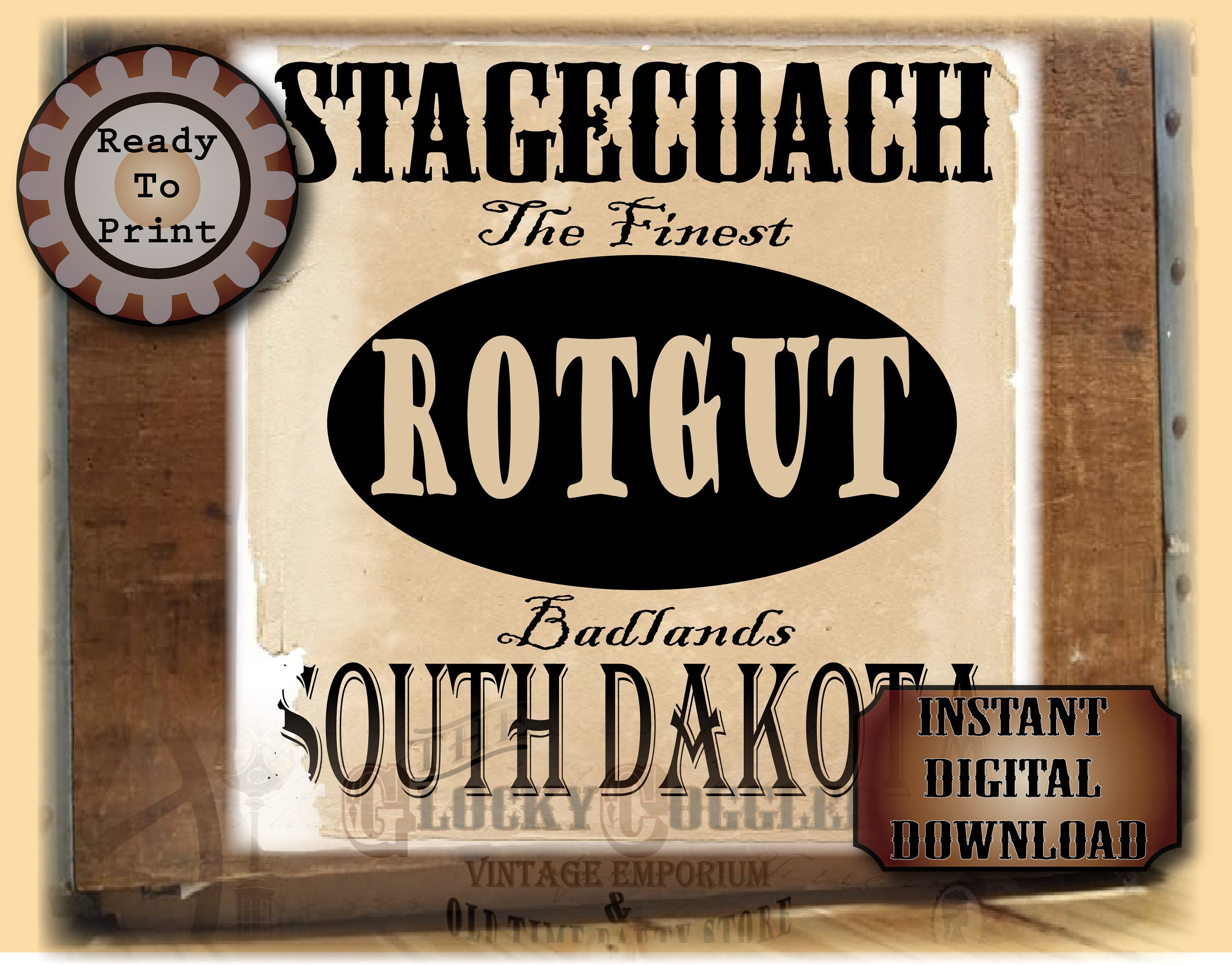 THE Original Booze Crate Labels Wild West Prohibition Speakeasy Gatsby ...