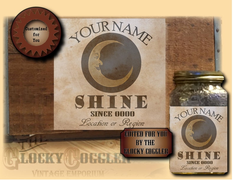 Custom Moonshine Crate & Bottle Labels 4 File Printable Set ~ MOON ...