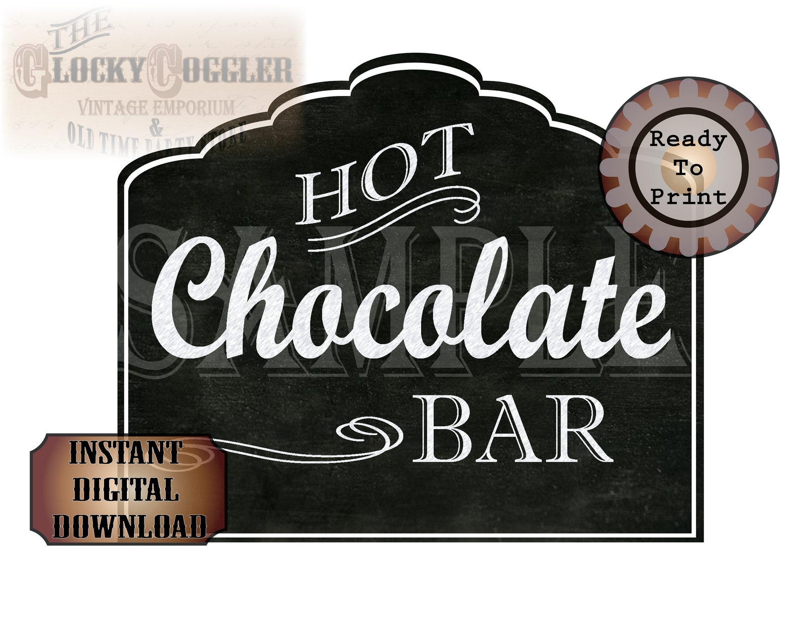 Hot Chocolate Bar Printable Buffet Sign 20x24 PDF | Etsy