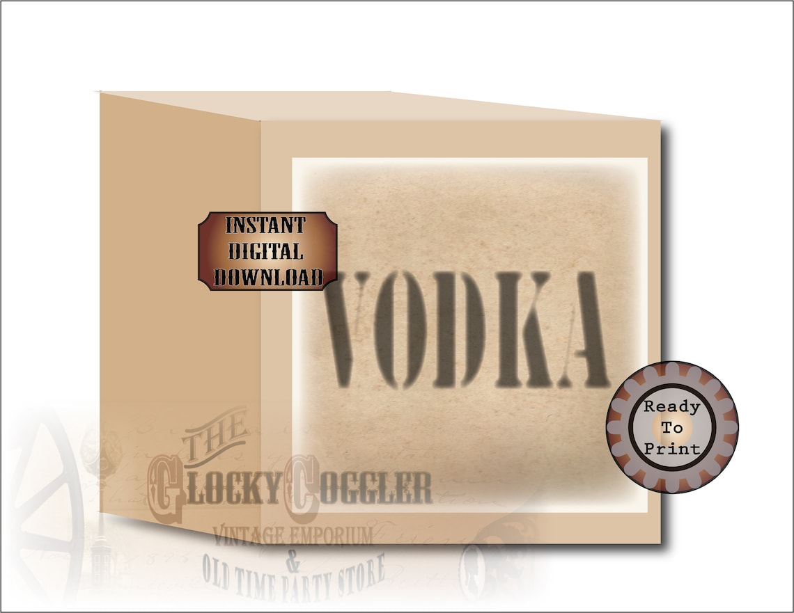 6 Prohibition Crate Labels 8X8 Inch Set of Printable Files | Etsy