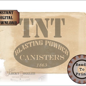 Mine Explosives Crate Labels ~ Printable Wild West Gold Mining Party ...