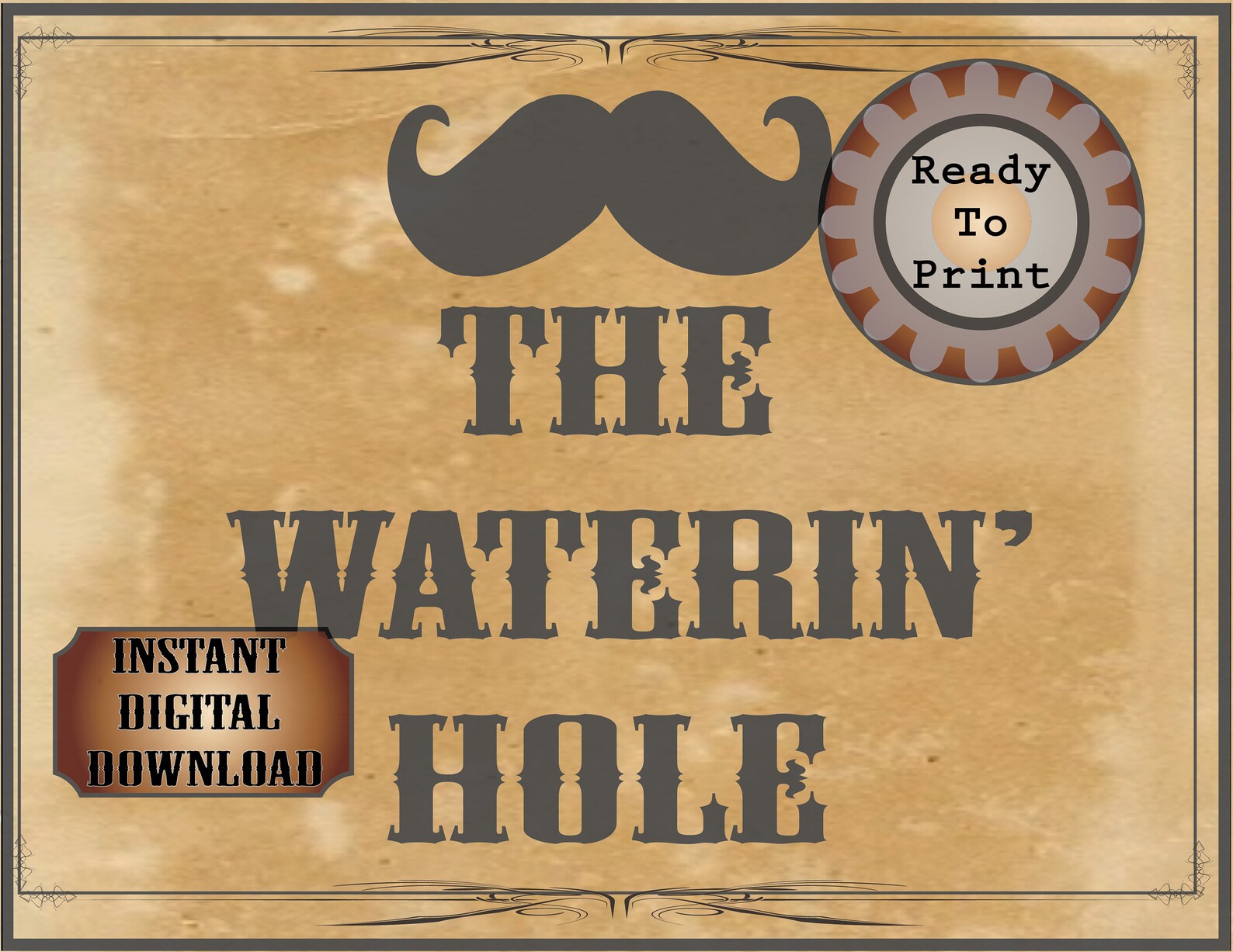 8 Sign Wild West Printable Set WANTED Poster Vittles - Etsy