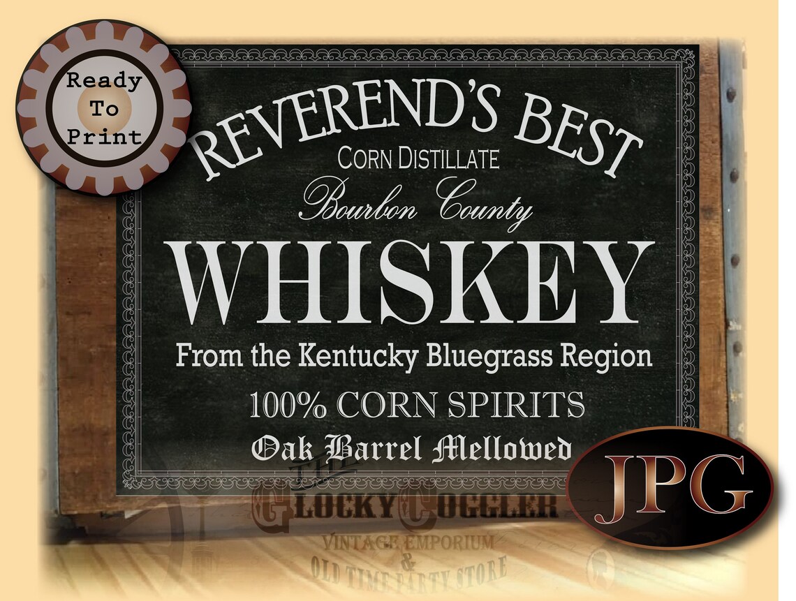 5 Whiskey Crate Labels Printable Set JPG Files | Etsy