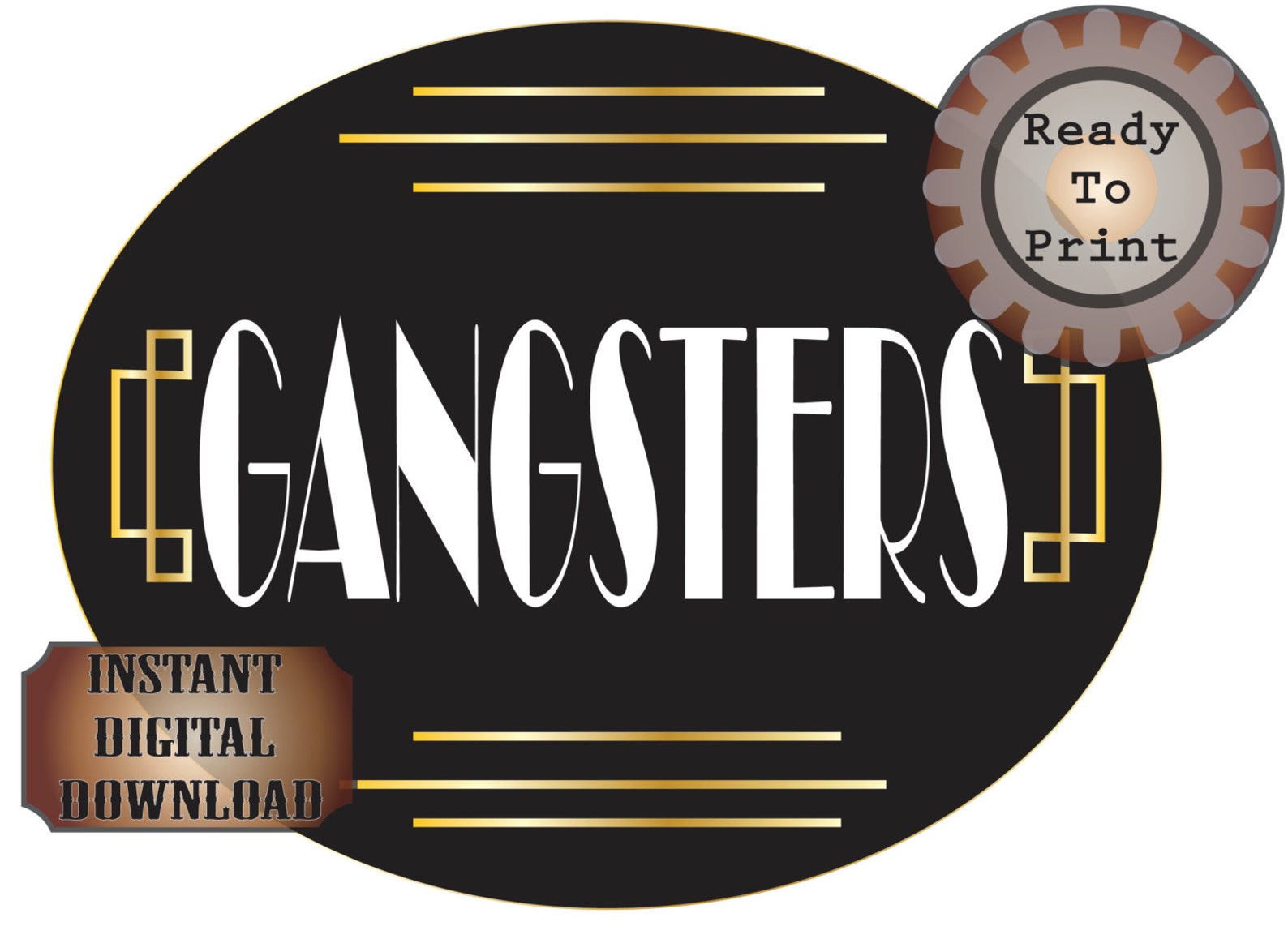 Flappers Gangsters Restroom Door Signs Printable Gatsby Party - Etsy