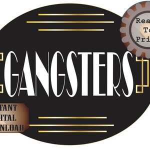 Flappers Gangsters Restroom Door Signs Printable Gatsby Party Art Deco ...