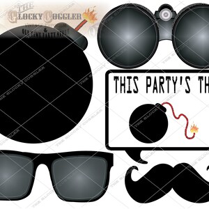 MURDER MYSTERY Detective Photo Booth Props 1 ZIP File Cast of ...