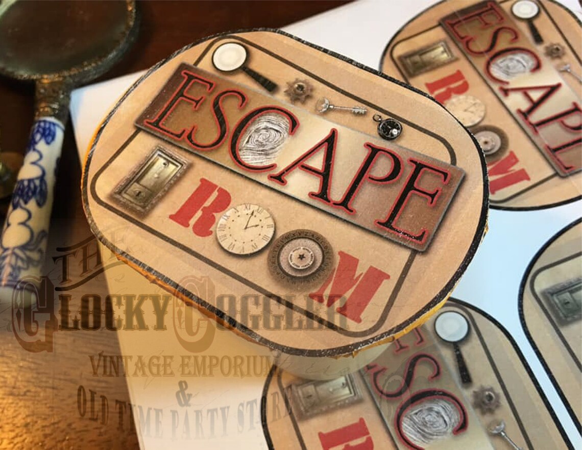 ESCAPE ROOM Party Food Printable Set 4 JPG Aged Paper - Etsy