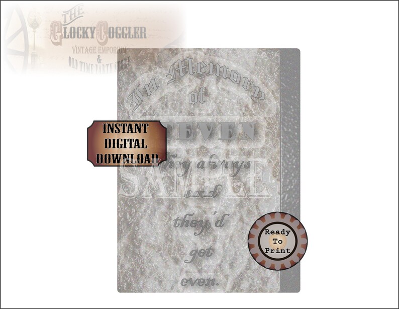 5 Gravestones Printable Halloween Decorations Wild West - Etsy