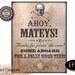Ahoy Mateys Pirate Printable Sign JPG ~ Skull Crossbones, Compass Rose ...