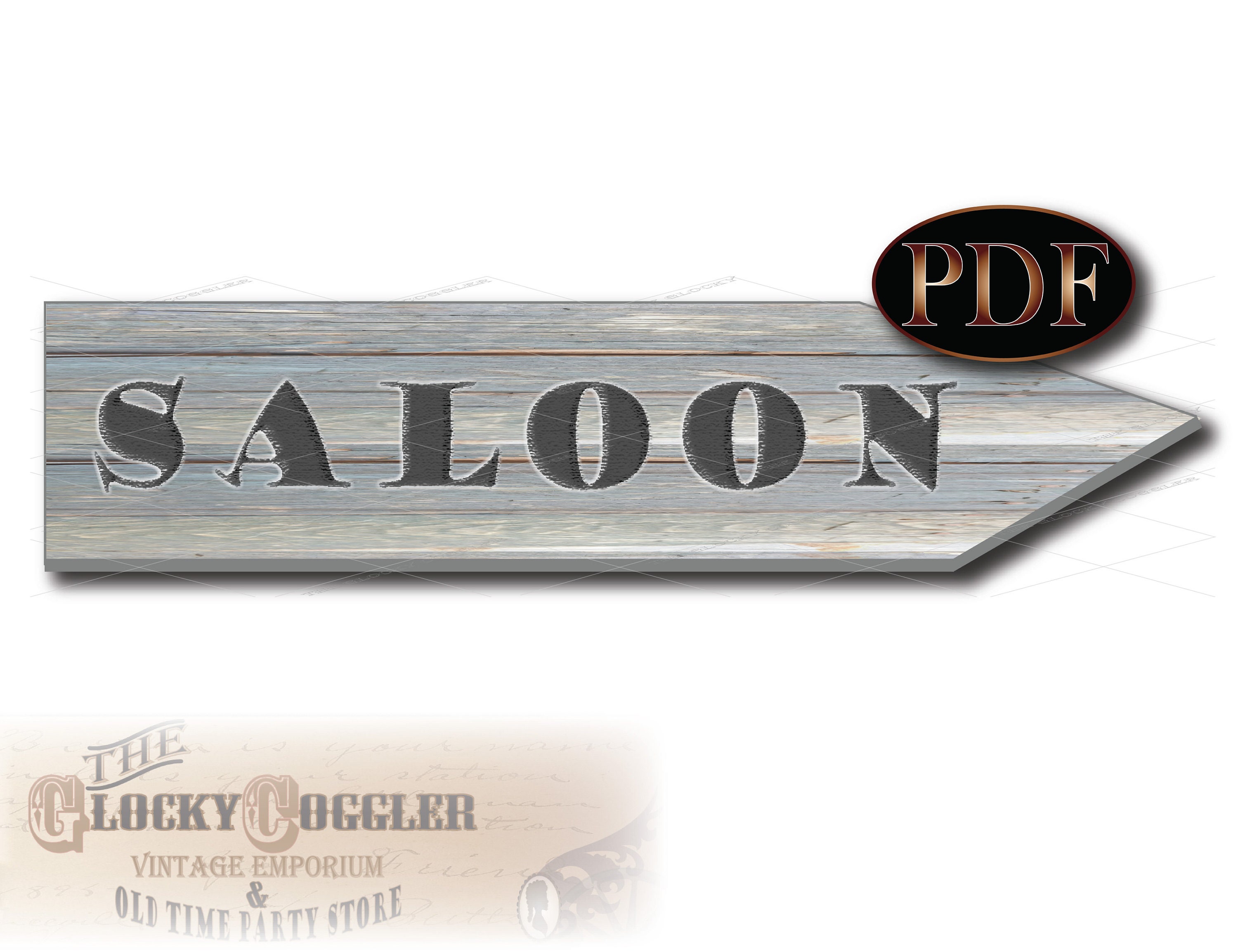 Wild West Town Directional Signs Printable 5 Life Size | Etsy