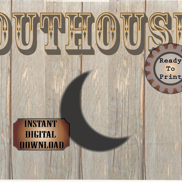 Outhouse Door Sign - Etsy