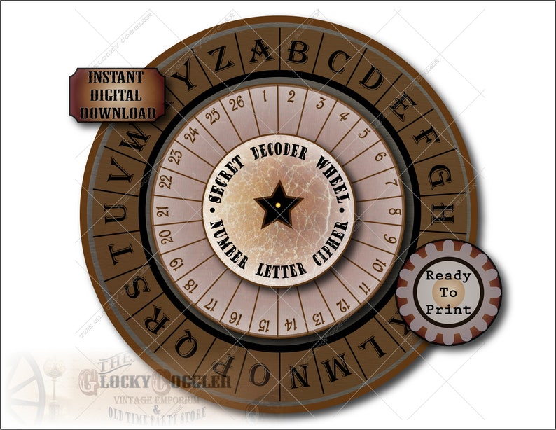 Secret Decoder Wheel Escape Room Printable Puzzle Cipher 3 - Etsy