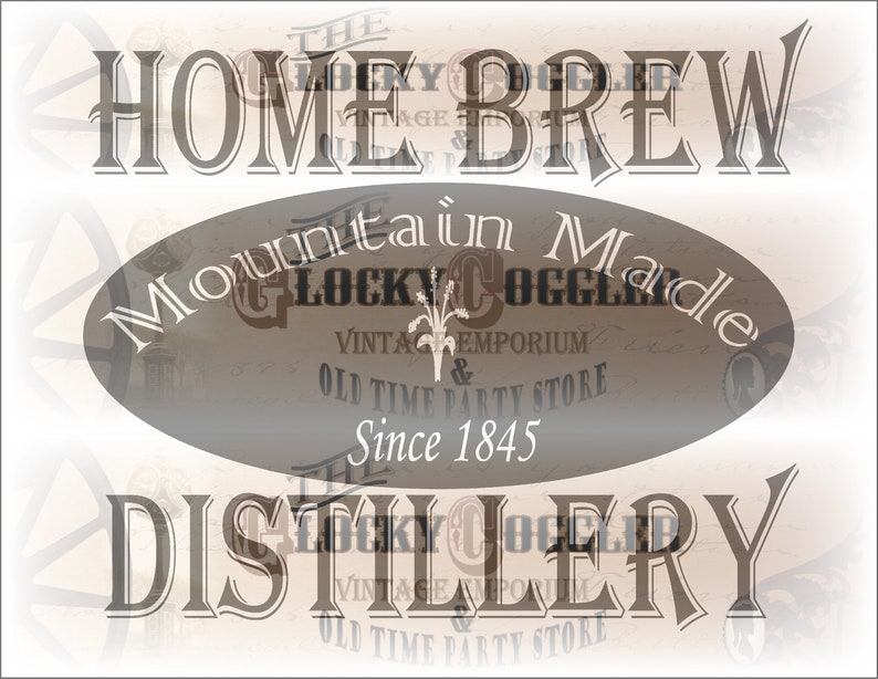 Bootlegger Label Files Svg Pdf Png Eps Dxf 1845 Home - Etsy