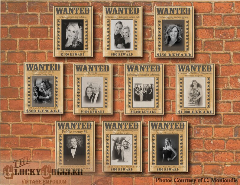 10 Custom WANTED POSTER Printable JPG Files Wedding New | Etsy