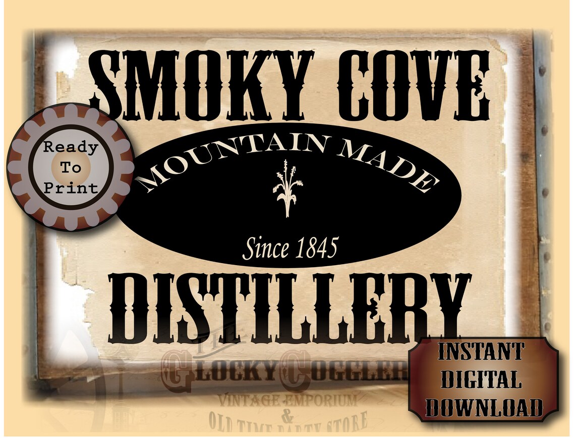 THE Original Booze Crate Labels Wild West Prohibition Speakeasy Gatsby ...