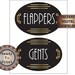 Flappers Gents Restroom Door Signs Printable Gatsby Era Art Deco ...