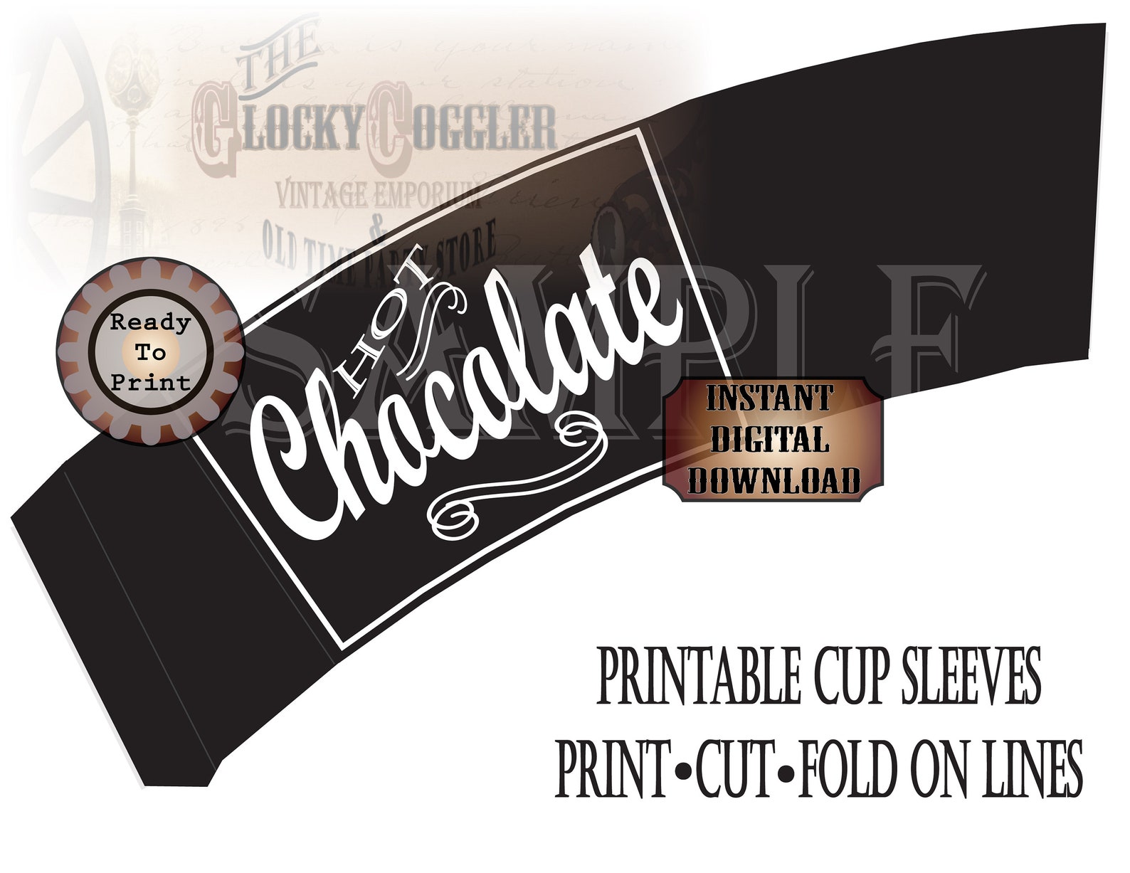 Hot Chocolate Bar Printable Set of 5 Files ~ PDF JPG ~ Chalkboard Art ...