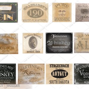 30 Prohibition Bootlegger Crate Labels JPG Set ~ Speakeasy Roaring 20s ...