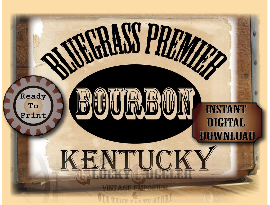 THE Original Booze Crate Labels Wild West Prohibition - Etsy