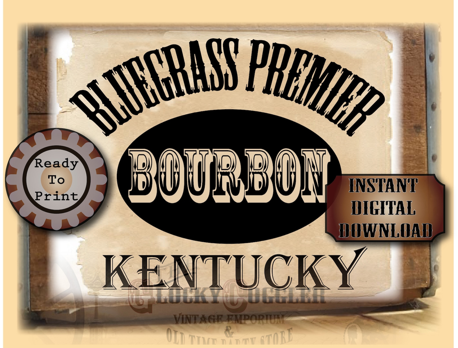 THE Original Booze Crate Labels Wild West Prohibition - Etsy