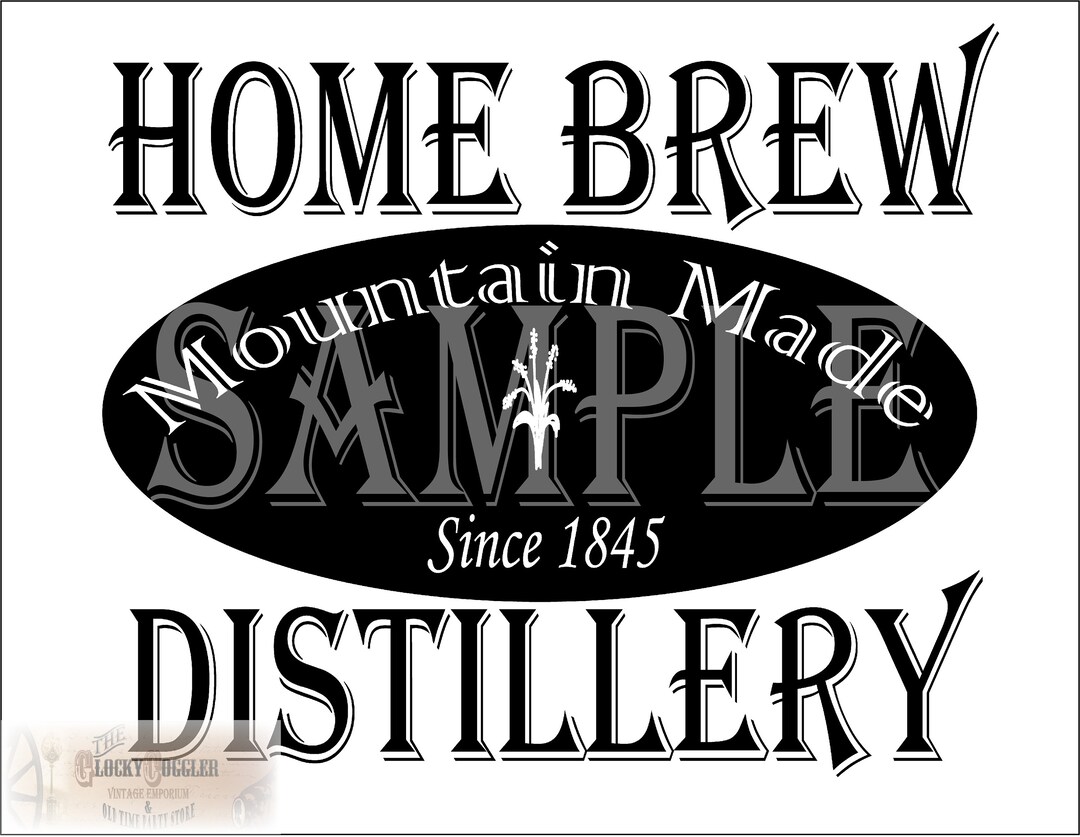 Bootlegger Label Files Svg Pdf Png Eps Dxf 1845 Home - Etsy