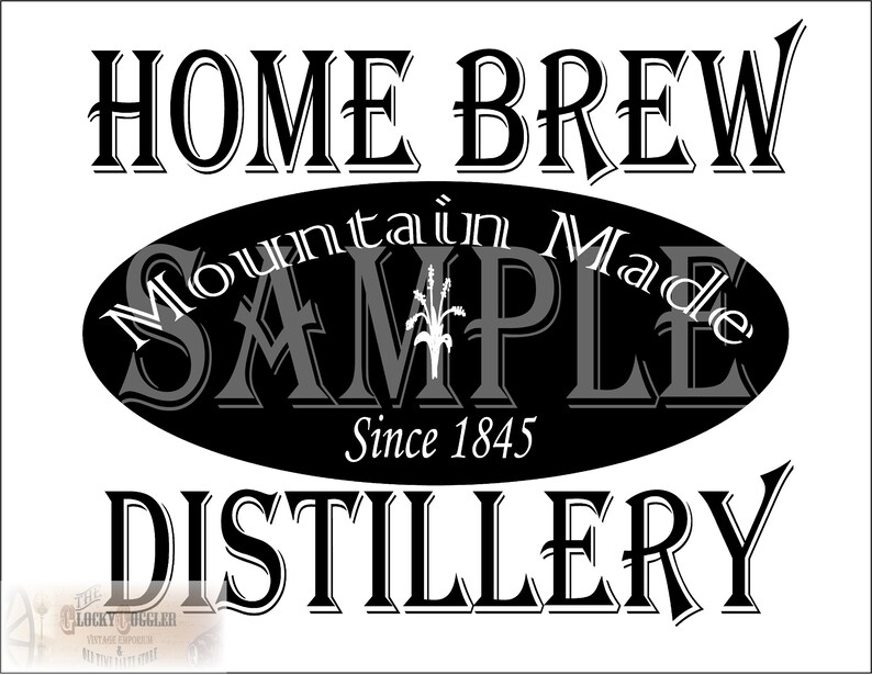 Bootlegger Label Files Svg Pdf Png Eps Dxf 1845 Home - Etsy