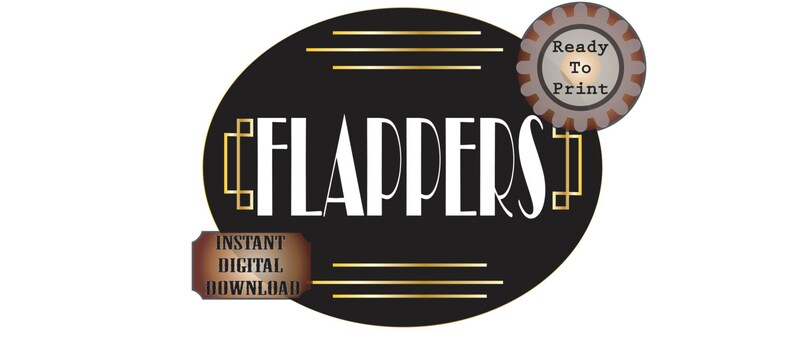 Flappers Gangsters Restroom Door Signs Printable Gatsby Party - Etsy