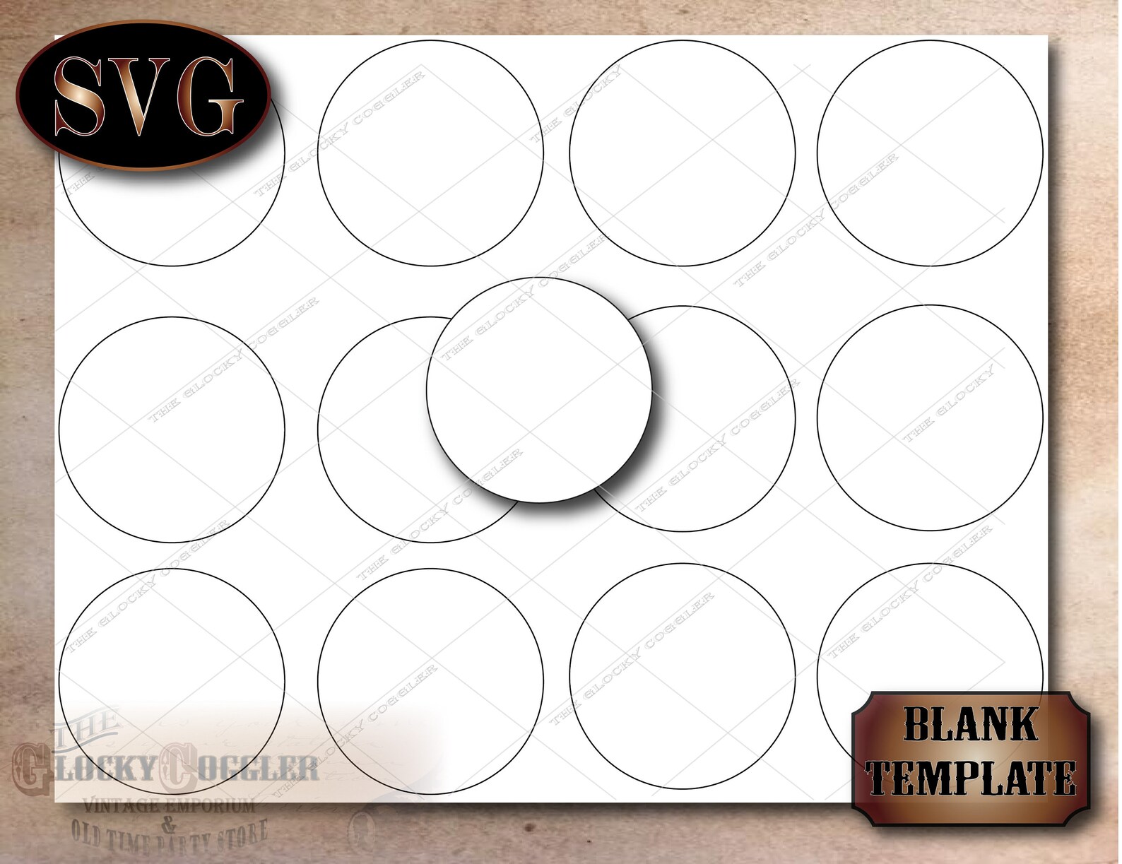 BLANK Cupcake Topper Template File Set Jpg Svg Pdf Png | Etsy