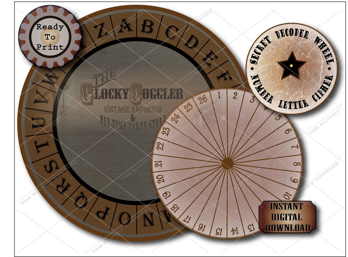 Secret Decoder Wheel Escape Room Printable Puzzle Cipher 3 - Etsy