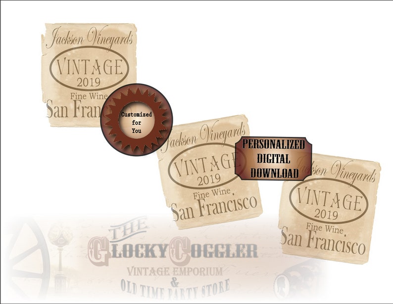 CUSTOM Bootlegger Labels Printable Set 1 Jpg of 6 Bottle | Etsy