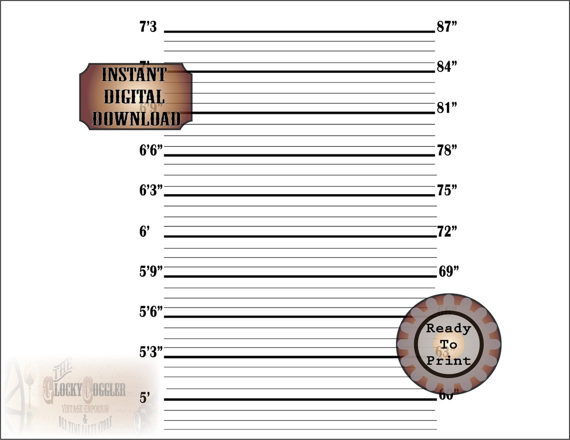 White Police Backdrop Mug Shot Photo Booth Printable 30x36" Roaring 20s ...