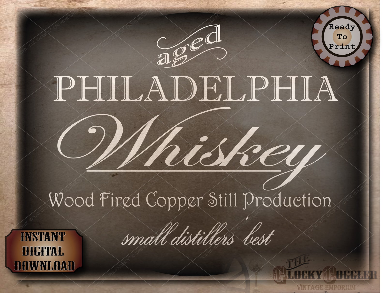 5 Whiskey Crate Labels Printable Set JPG Files | Etsy