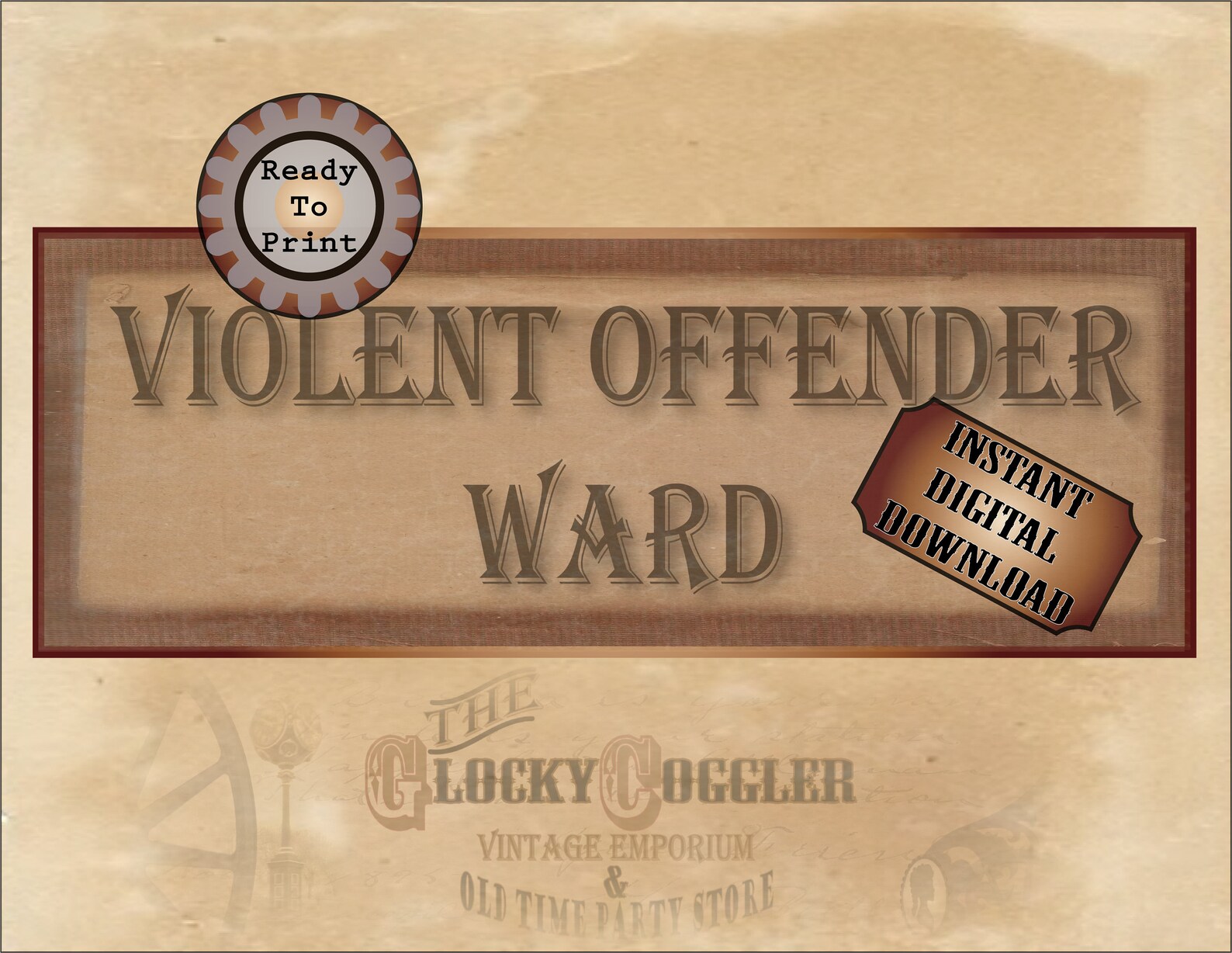 ASYLUM WARD SIGNS Asylum Printable Party Prop Set ~ Jpg Digital Files ...