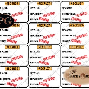 Spy Secret Agent I.D. Digital Set MURDER MYSTERY Detective Party Props ...