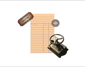 Library Check Out Card Printable - Etsy