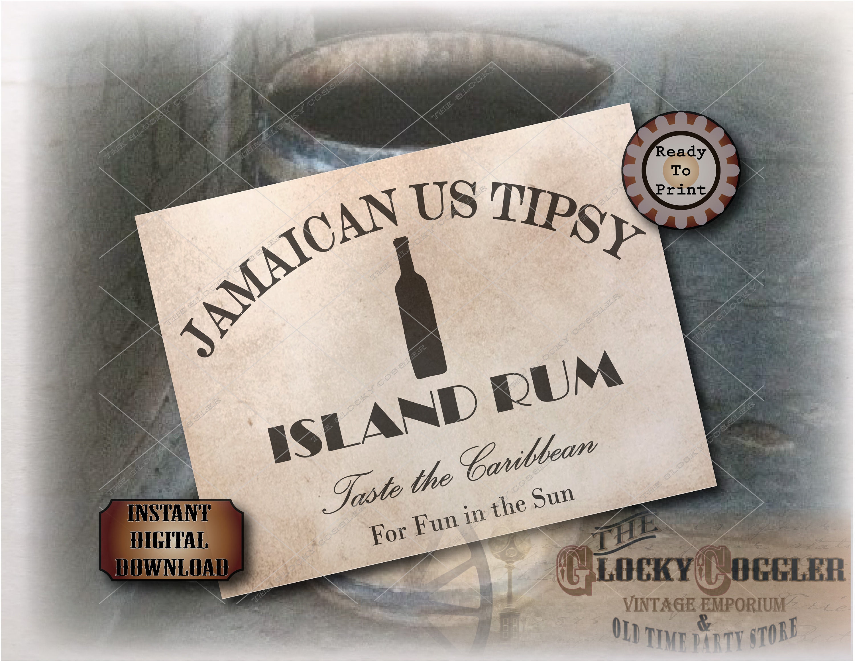 5 Beach Themed Prohibition Crate Labels Printables Vintage - Etsy Hong Kong