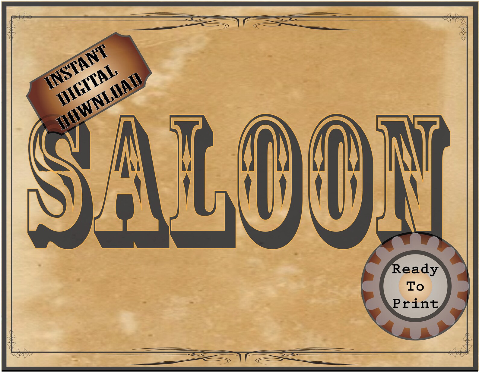 8 Sign Wild West Printable Set WANTED Poster Vittles - Etsy