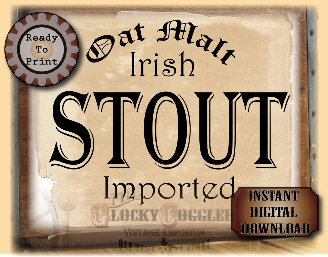 THE Original Booze Crate Labels Wild West Prohibition Speakeasy Gatsby ...