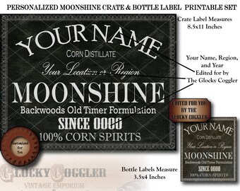 Moonshine Bottle Labels